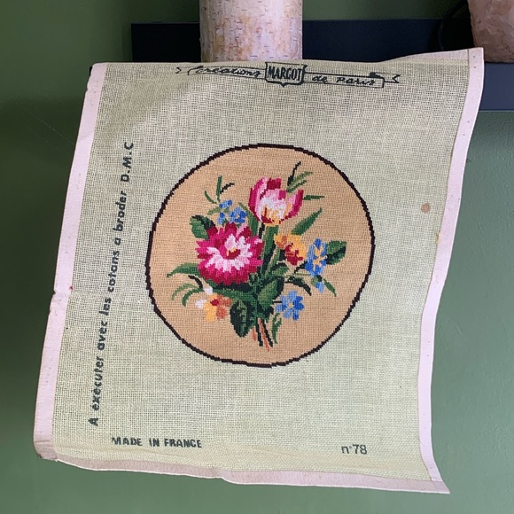 margot | Art | Vtg Margot French Floral Embroidery Crossstitch Crewel ...